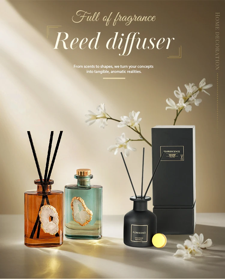 FLORESCENCE Luxury Flower Vase Reed Diffuser - Home Decor