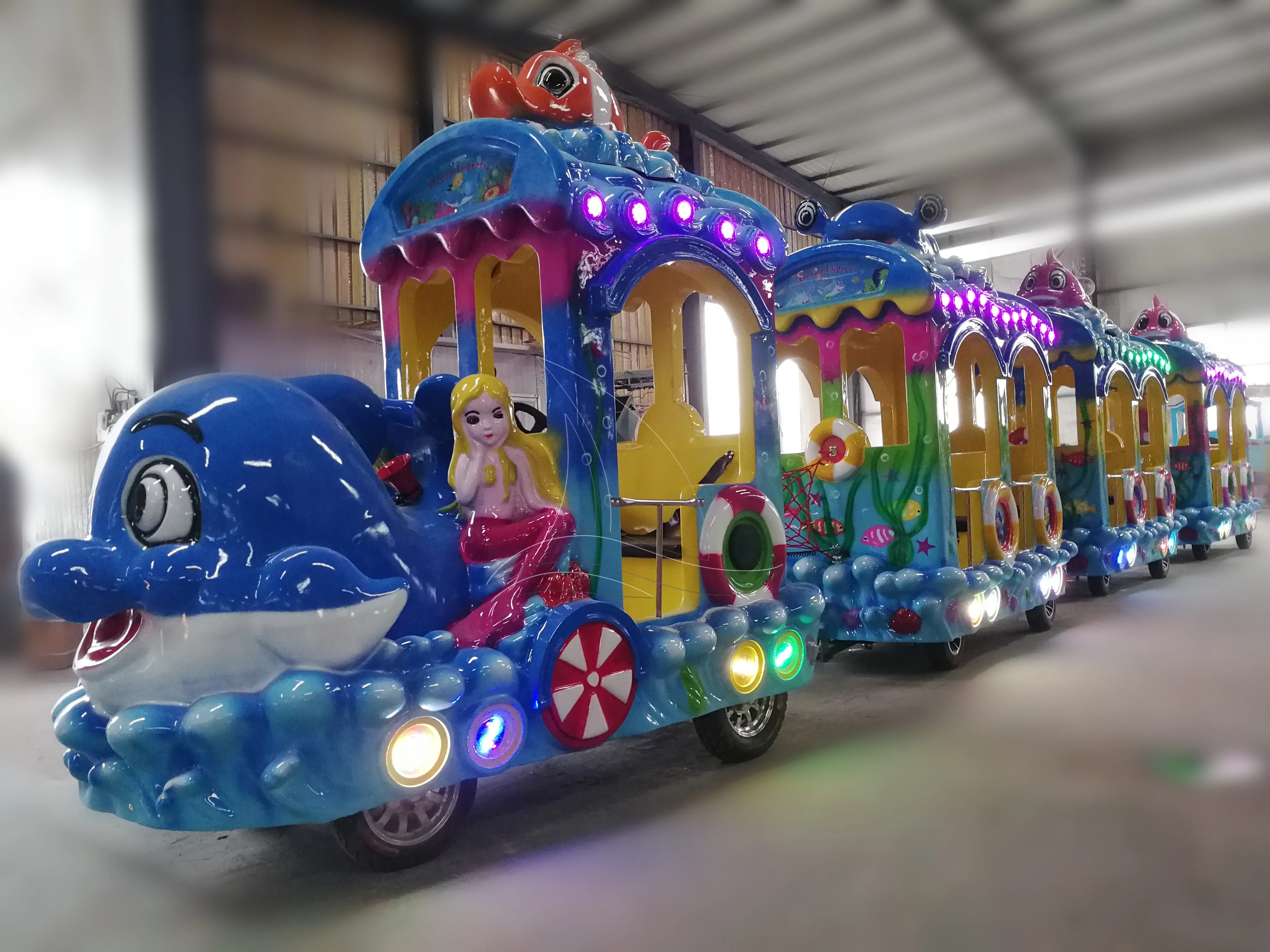 Train in Ocean - Attractive Mini Kiddie Trackless Train