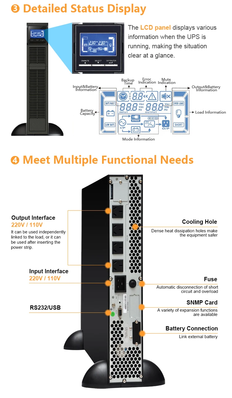Cw Rack Mount Online 10kva 8kw 220v No Break Ups Prices With External ...