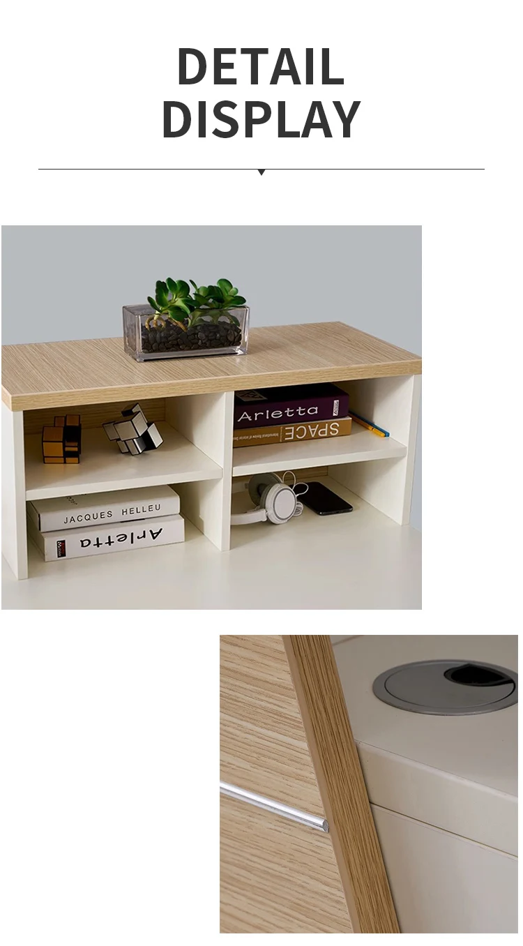 White Melamine Counter Table - Modern Reception Desk