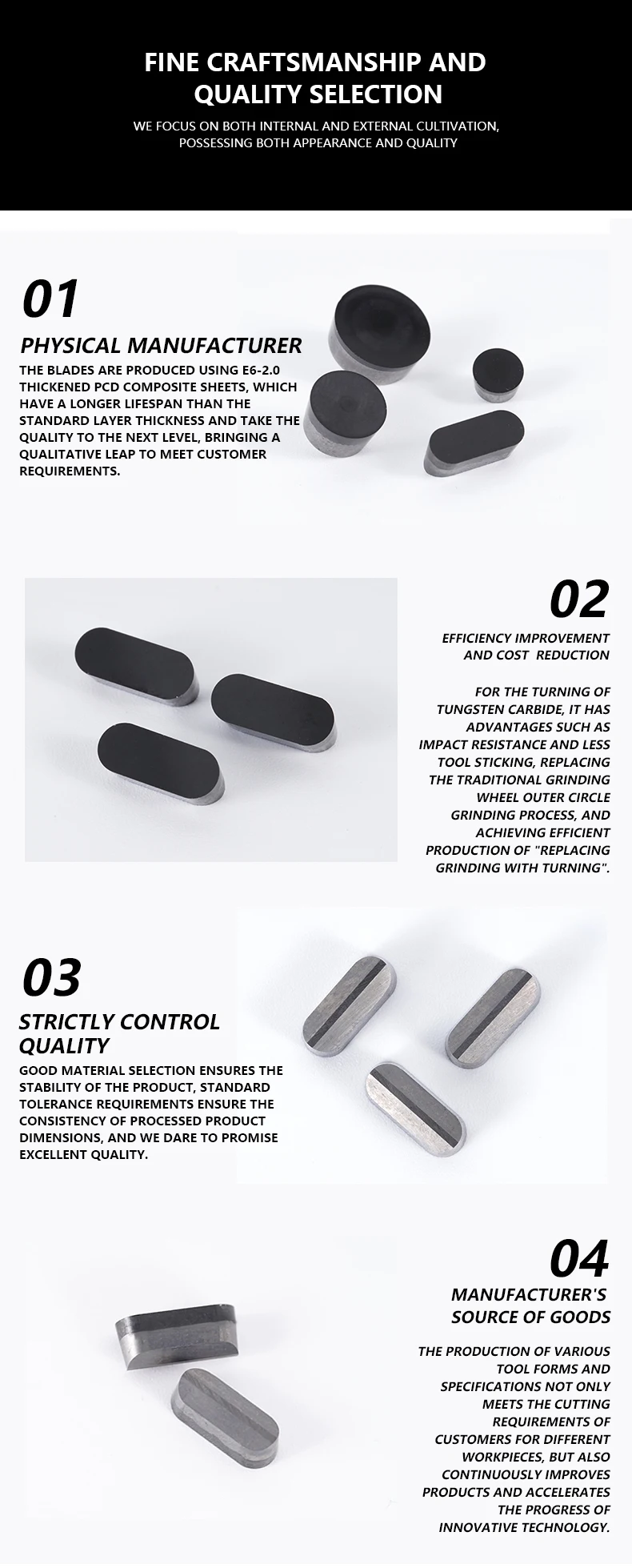 Round CBN Inserts Diamond PCD-RNGN090300A Pcd Turning Tool for Cylinder ...