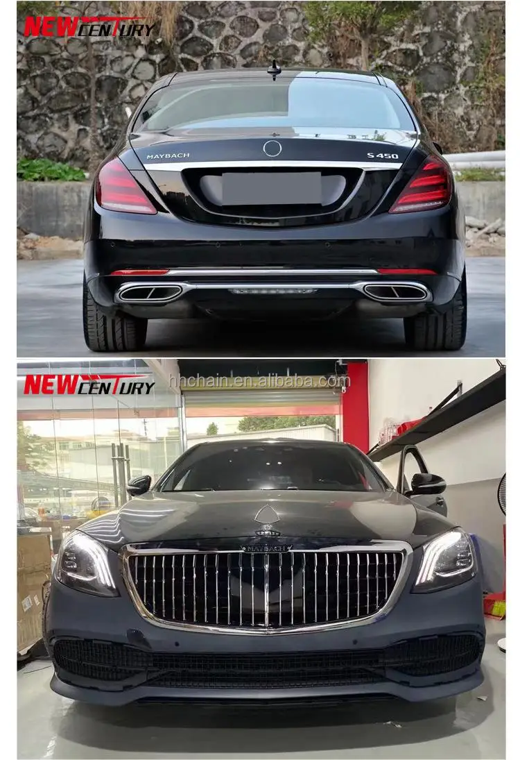 For Mercedes-benz W222 18-20 Class S Body Kit Upgrade Front & Rear ...