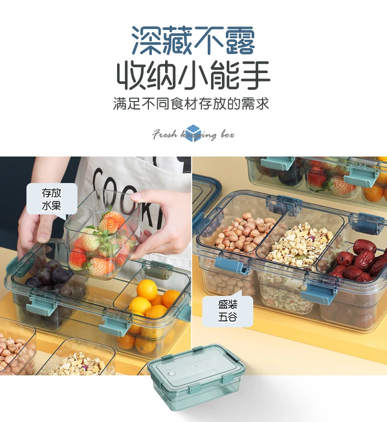 High-capacity Food Plastic Container Vegetable Crisper Refrigerator ...