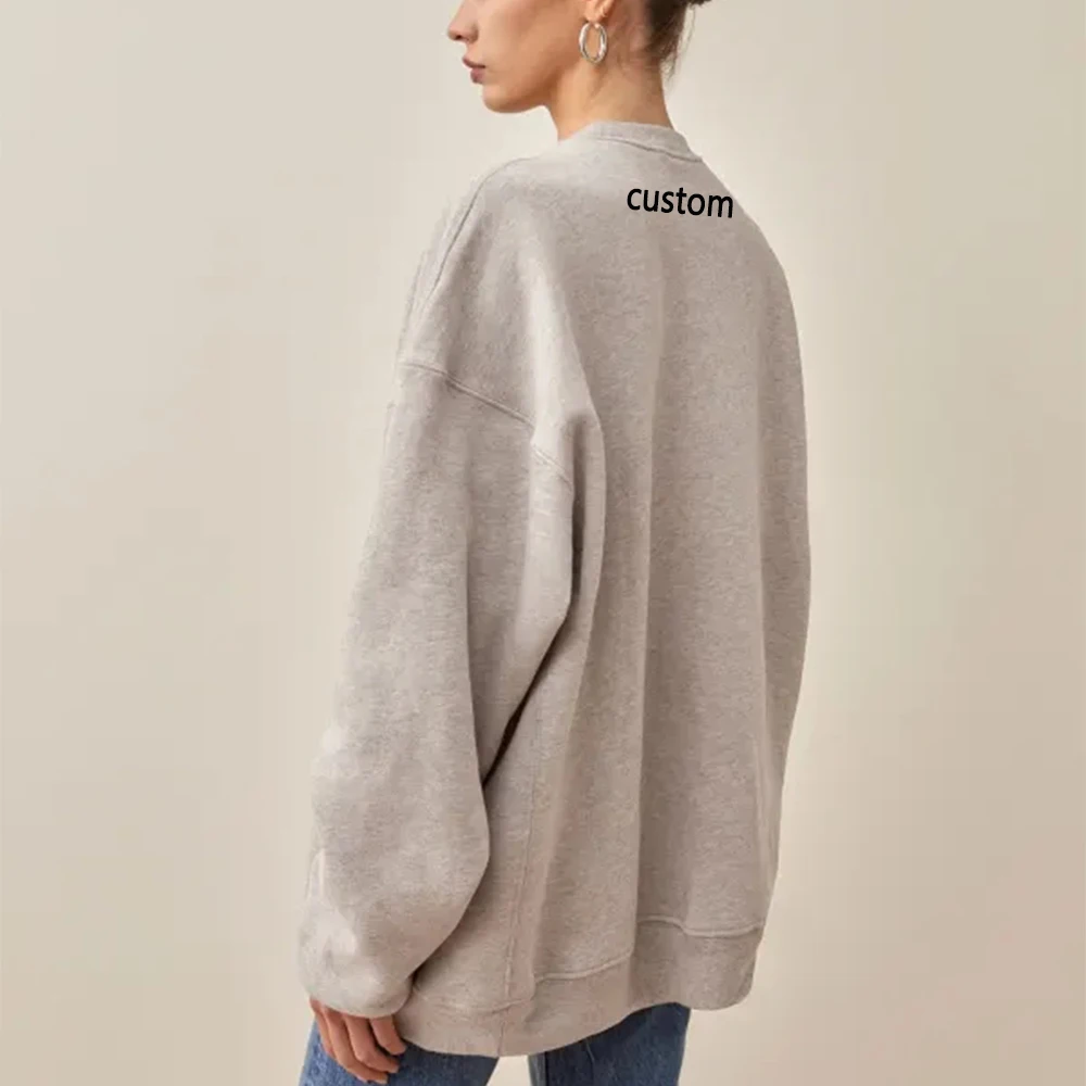 Wholesale Vintage Style Long Sleeve Oversized Embroidery Logo Custom ...
