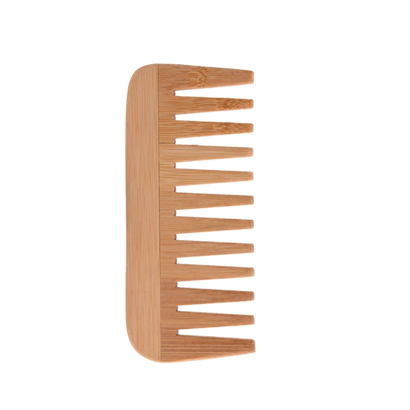 Natural Portable Wooden/bamboo Detangling Combs Pouch Wide/narrow Tooth ...