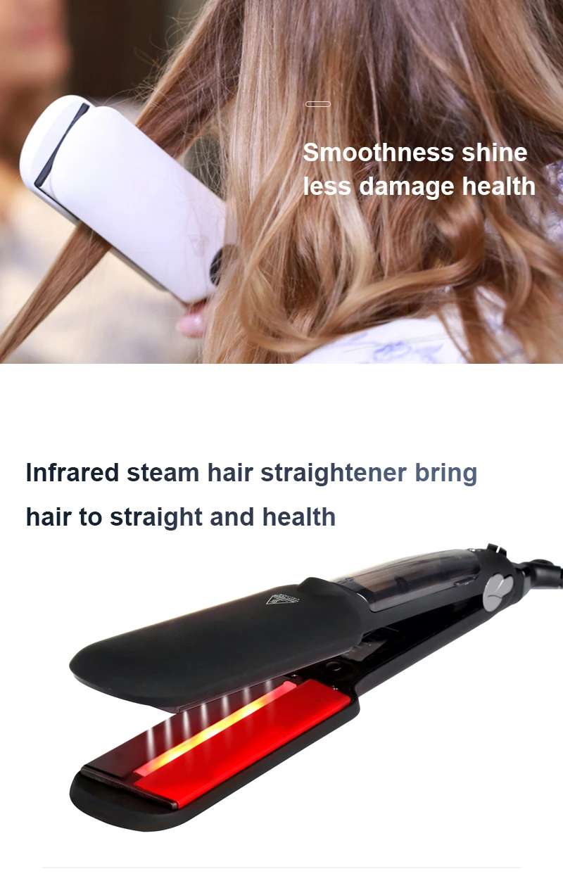Top Selling New Arrival Vapor Steam Infrared Hair Straightener