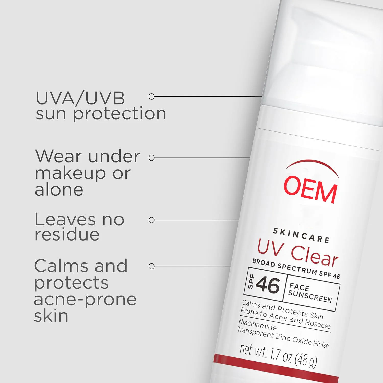 Private Label Moisturizing Sunscreen Niacinamide Vegan Brightening Face ...