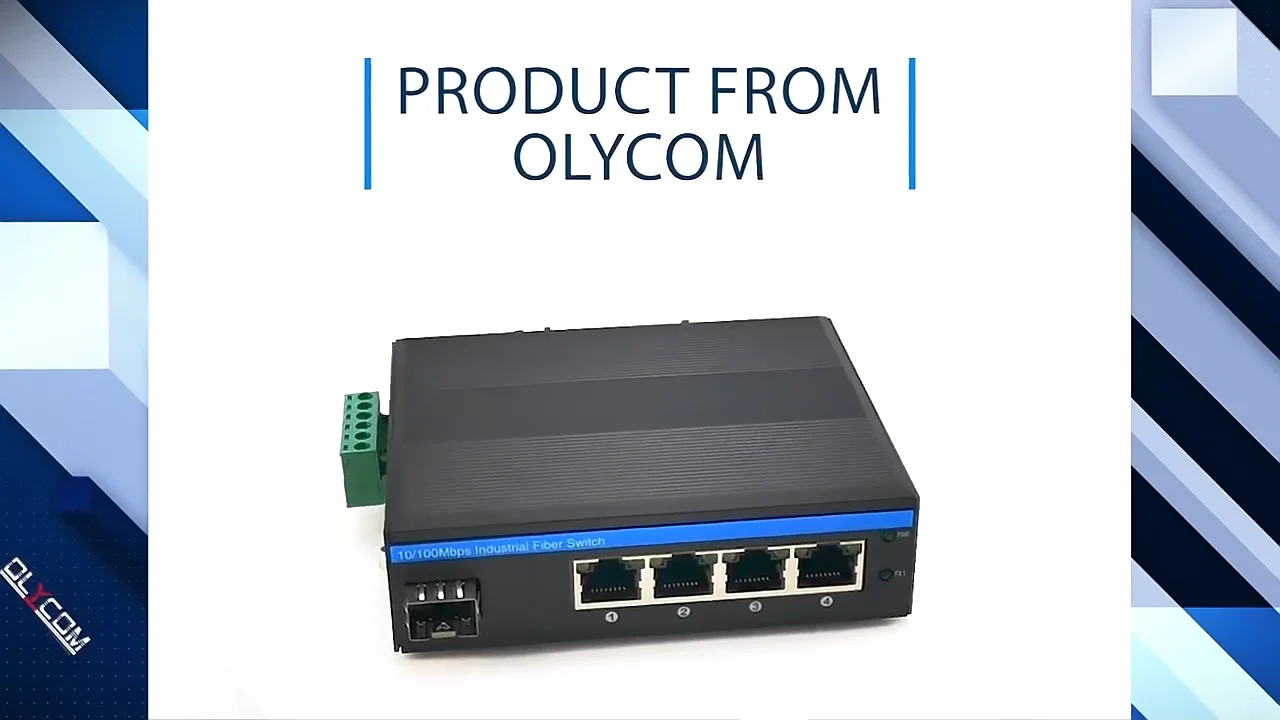 Mini Industrial 4 Port 10 100base + 1 Port 10 100t Ethernet Unmanaged ...