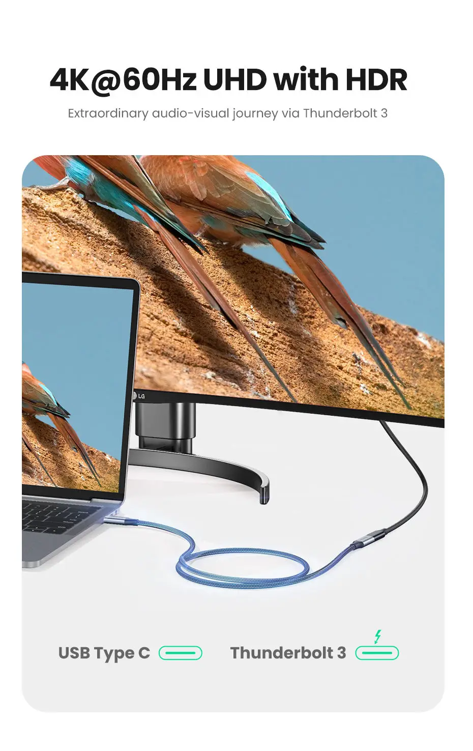 Ugreen USB C Extension Cable - 1m Fast Charging Solution