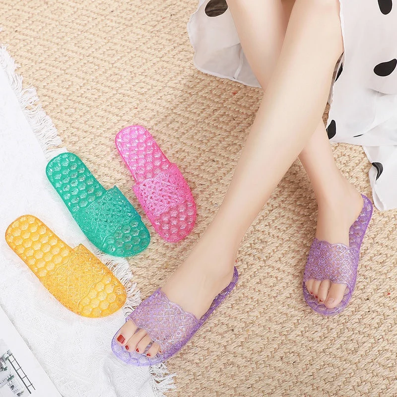 Transparent PVC Indoor Slippers - Lightweight & Stylish