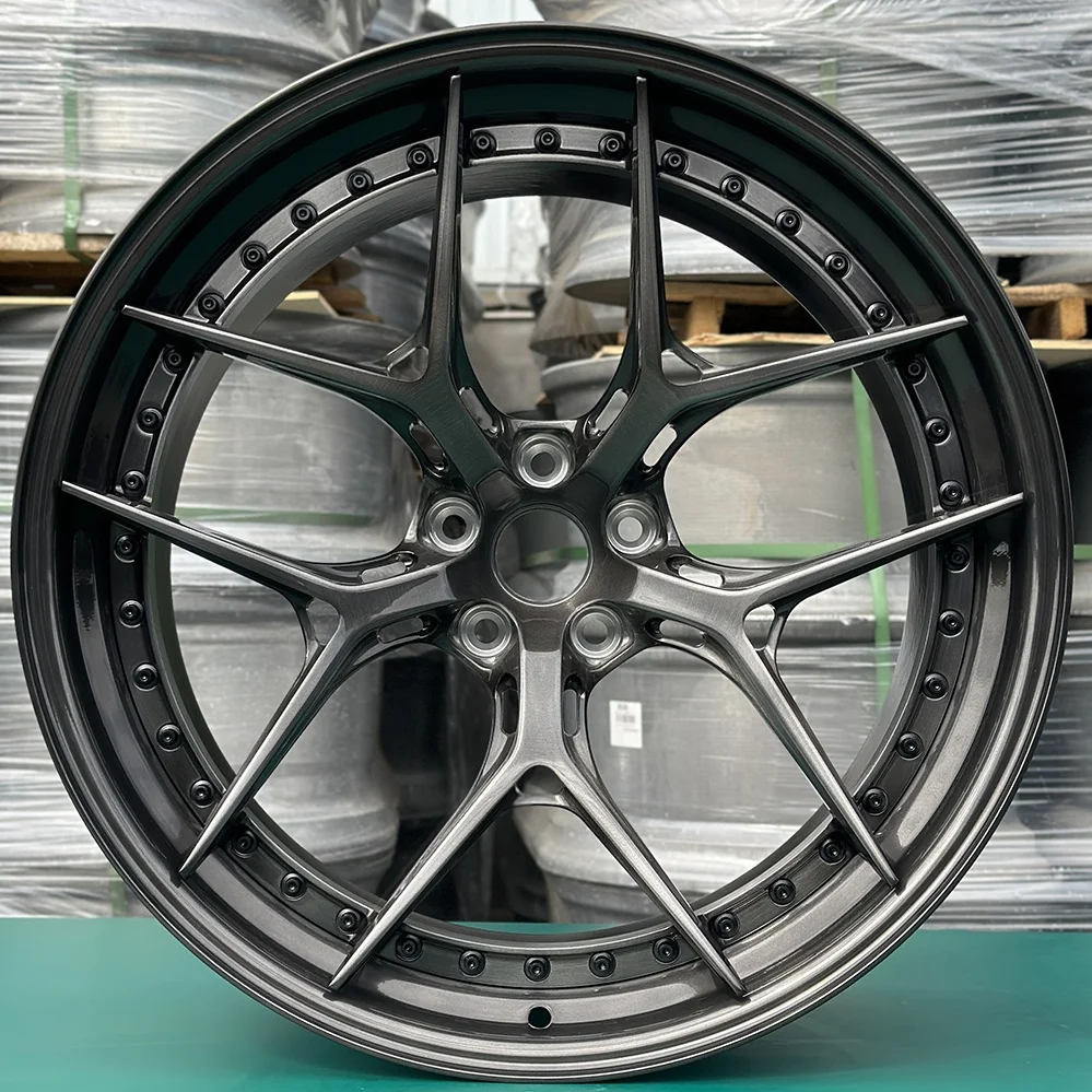 GVICHN 2 piece wheels 20 21 22 24 26 inch racing car wheels 5x112 5x120 ...