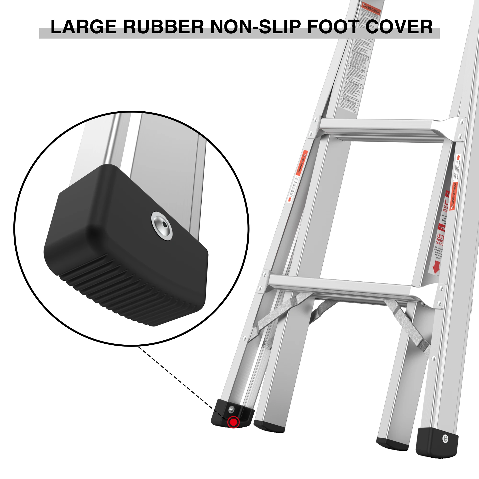 Portable Extension Vertical Multi-Purpose Aluminum Folding Ladder ...