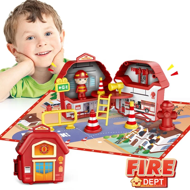 Fireman Figure Fire Station Tool Fire Rescue Pretend Play Toy New ...
