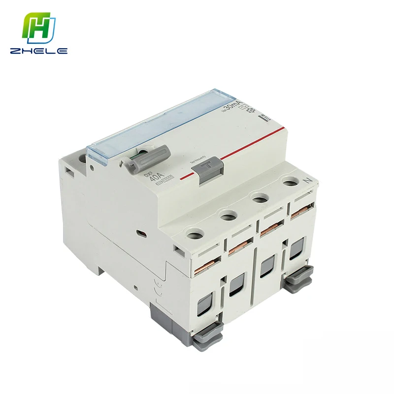 Residual Current Circuit Breaker 50/60hz 2 Pole 4 Pole Earth Leakage Circuit Breaker Dx3 Rccb 6 ...