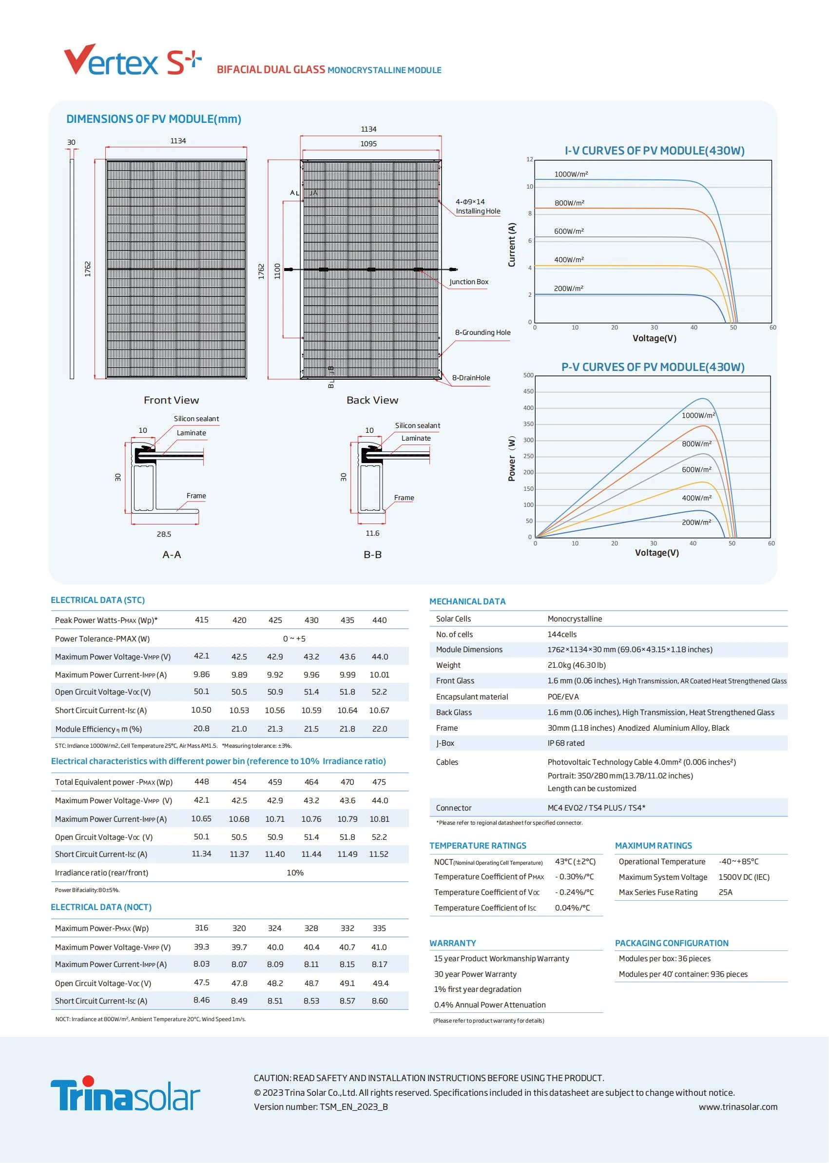 Trina Bifacial Solar Panels - High Efficiency & Durability