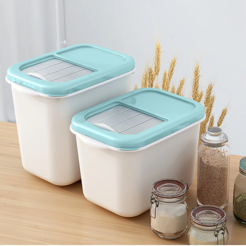 10kg Kitchen Insect And Moisture Proof Sealed Grain Storage Tank Flour ...