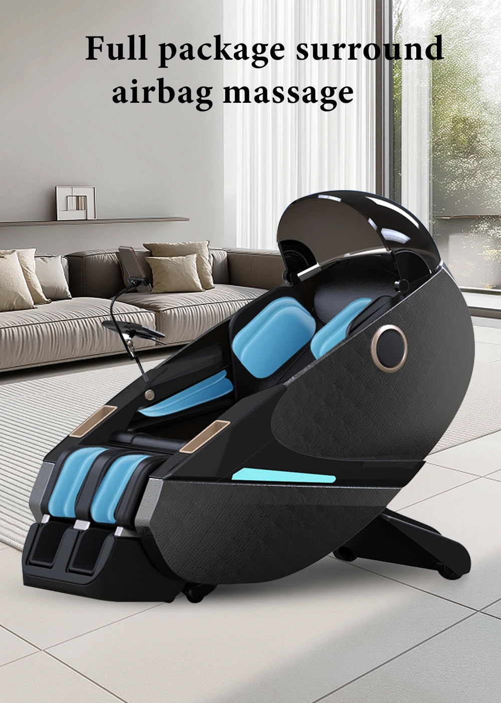 Space Capsule Hood Dual Movement Zero Gravity Thai Massage Chair