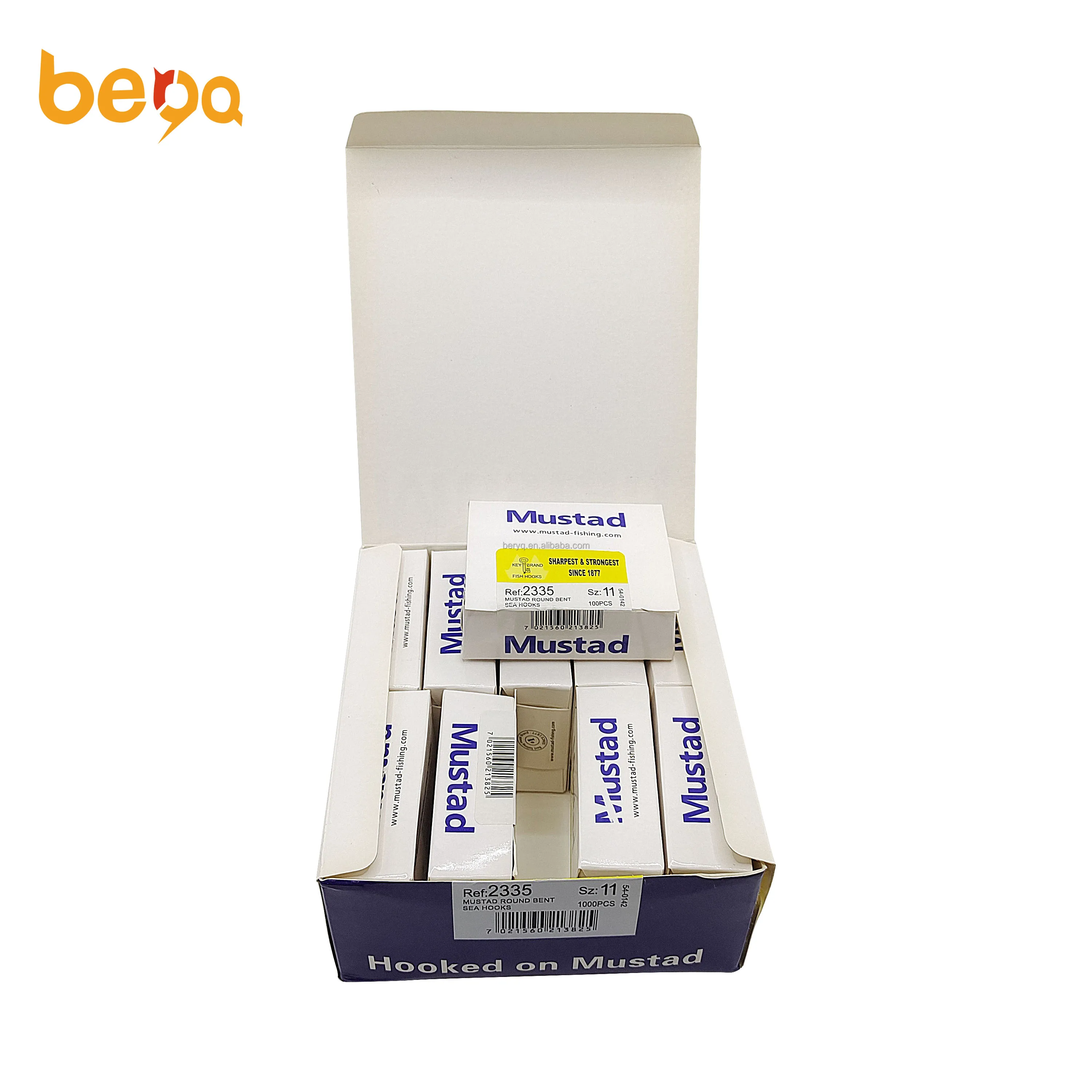 Mustad 2335 Barb Hook Crooked Mouth Hook 1000pcs/ Box - Buy Good Steel ...