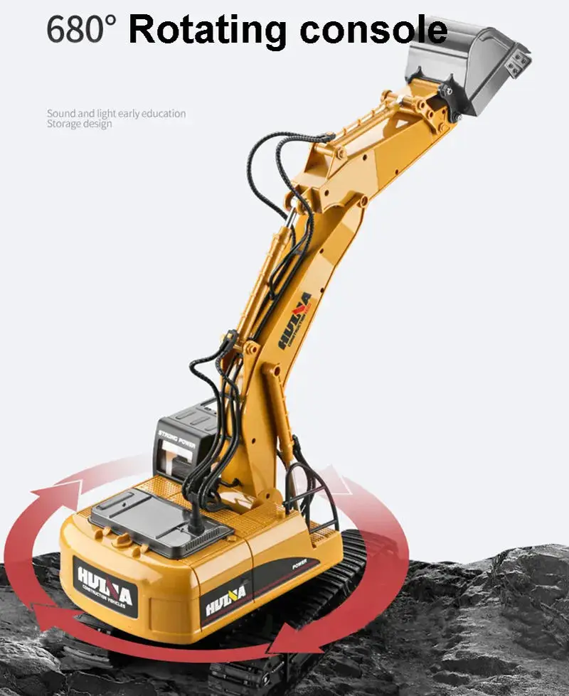 1/14 Remote Control Drilling Excavator 2.4GHz RC Excavator Breaker ...