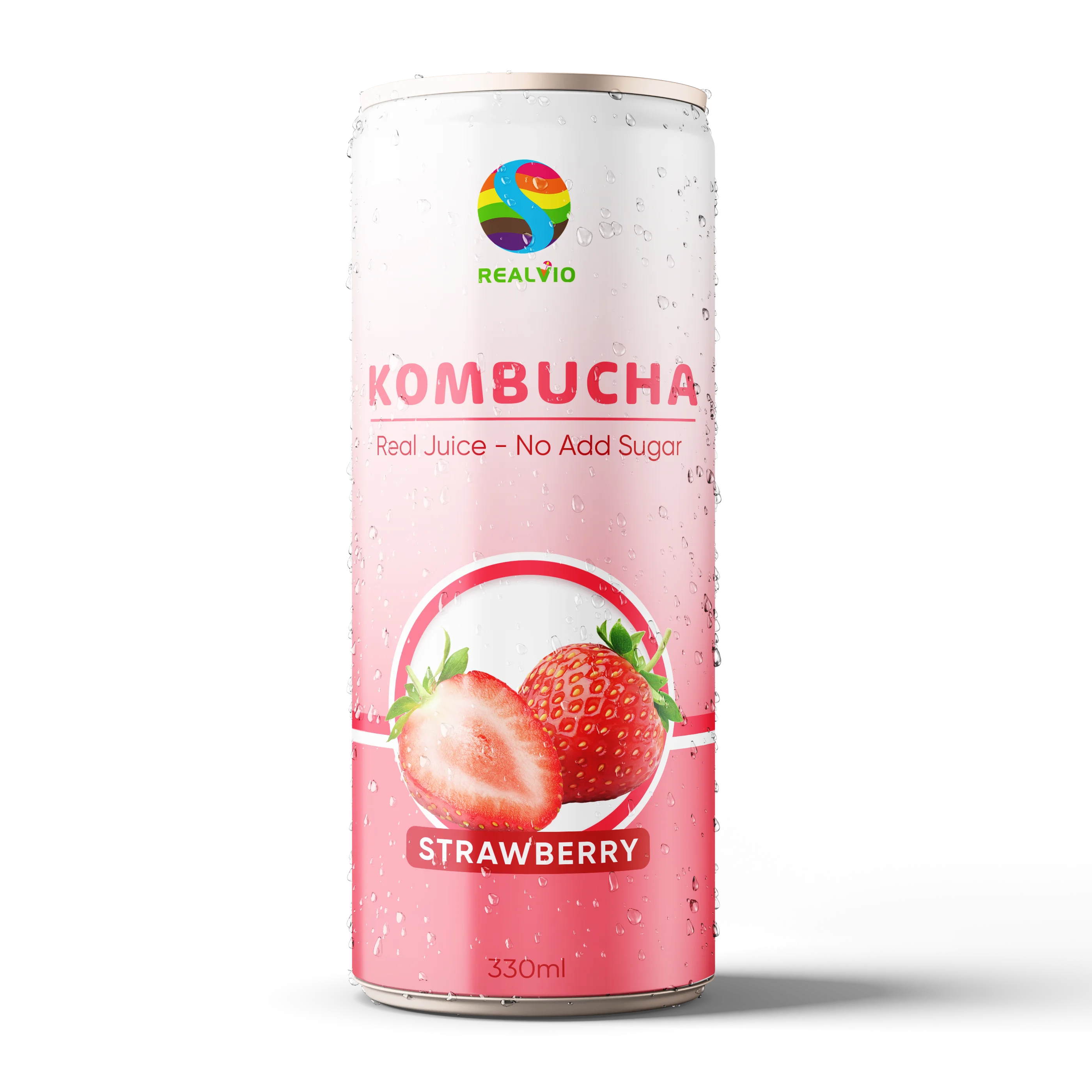 Kombucha Drinks Strawberry Flavour 330ml Can - Buy Kombucha Brew Vegan ...