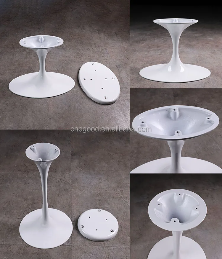 White Cast Aluminium Tulip Table Leg Table Base - Buy Tulip Table Base ...