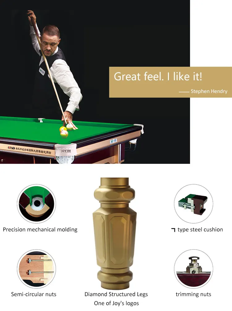China High Quality Billiard Table Joy Standard Modern Billiard Table ...