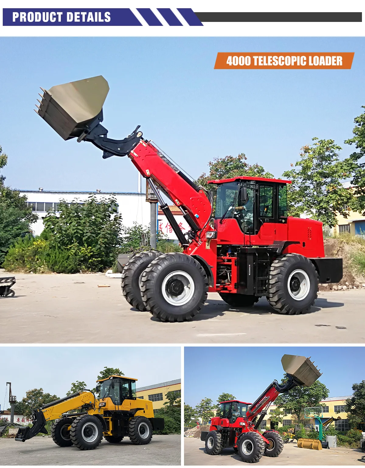 Construction Wheel Loader 2000kg Earth Moving Equipment Big Power Wheel ...