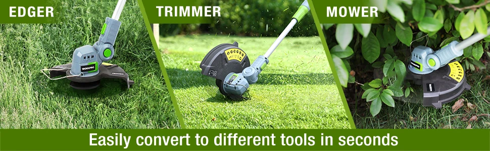 Workpro 20v Cordless Grass Trimmer Set Electric Lawn Mower 2000mah Li ...