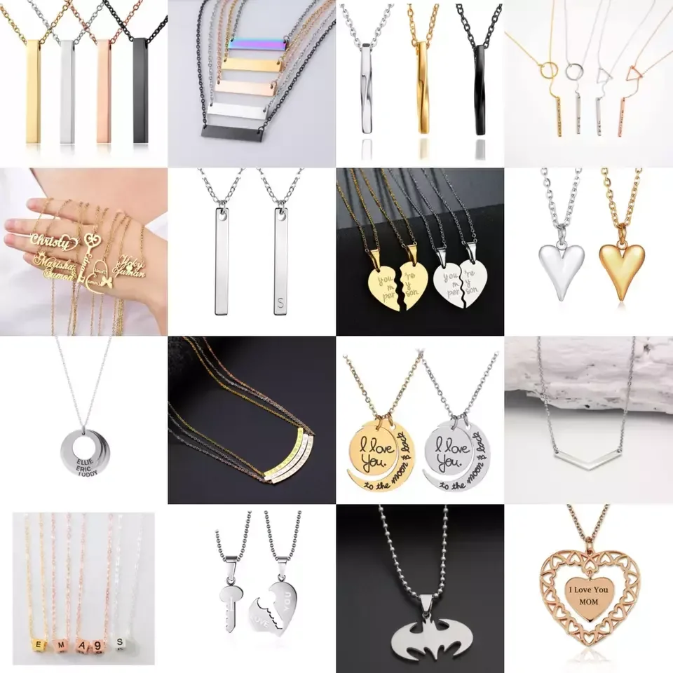 18k Gold Plated Jewelry with Custom Logo Tags Pendant