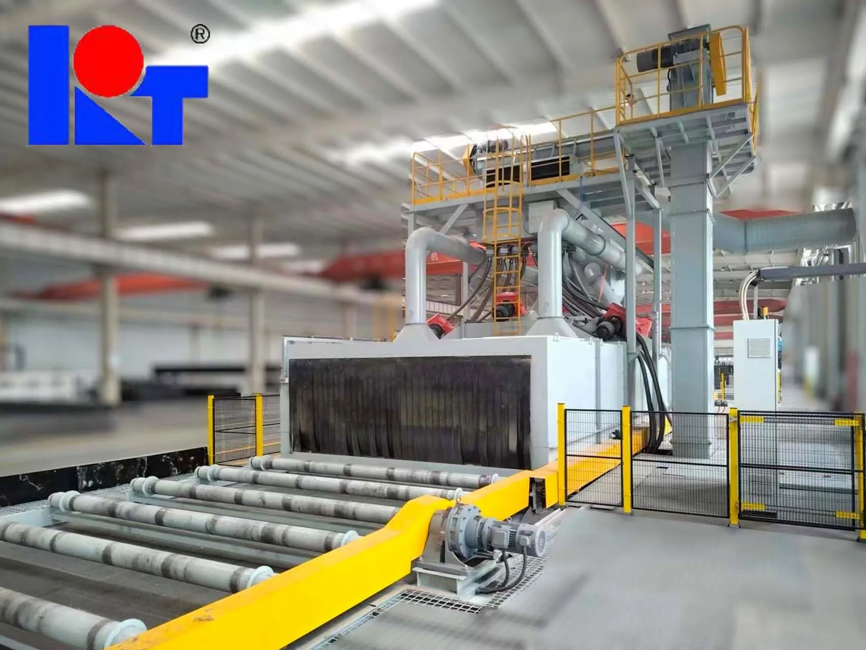 Q69 Continuous Roller Pass Through Type Shot Blasting Equipment or ...