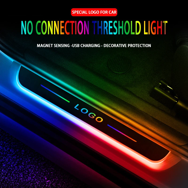 Factory Custom 4pcs Wireless Car Courtesy Welcome Lamp With Logo Or ...