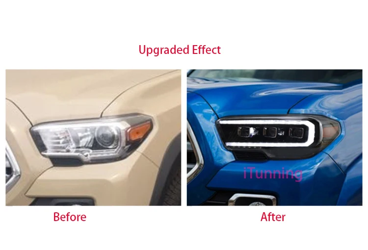 Vland New Design Parabolic Reflector Dynamic Drl Full Led Car Headlight ...