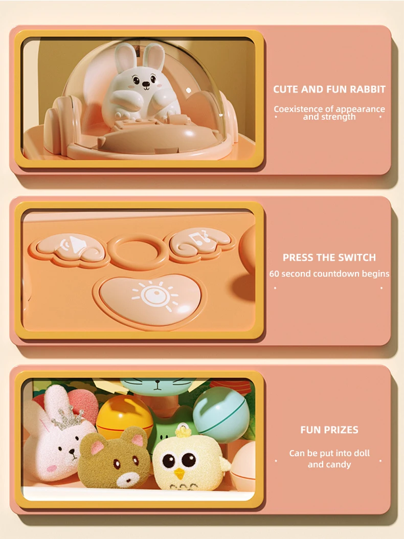 Samtoycn Electronic Catching Doll Stuffed Animal Plush Grabber Machine ...