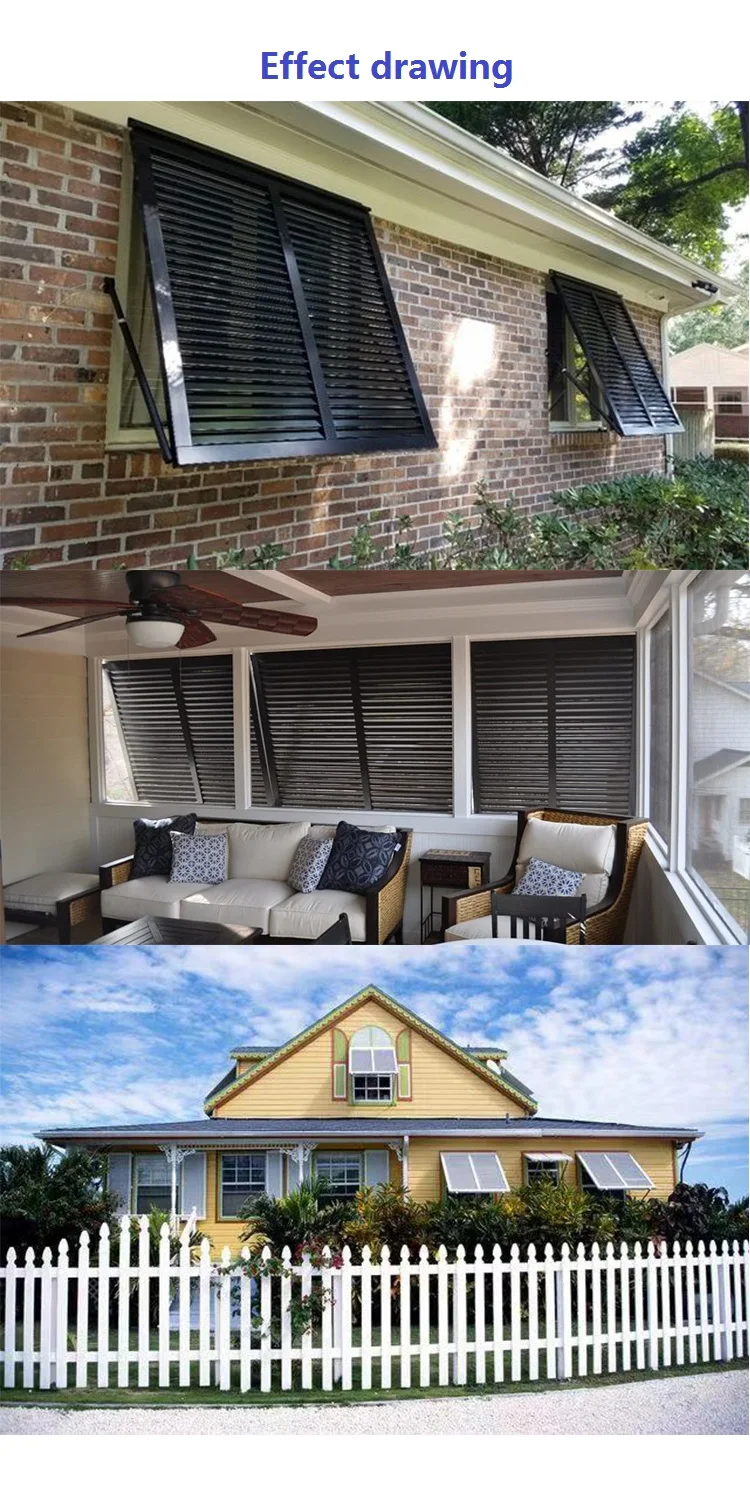 Aluminum Swing Shutter Hurrricane Louver Window Bahama Shutters Window ...