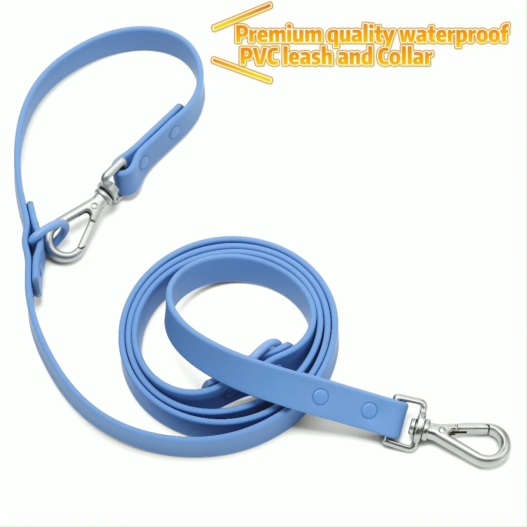 Hot Sale Pvc Rubber Dog Leash Silicone Dog Collar Tpu Dog Collar And Leash Set Personalized ...