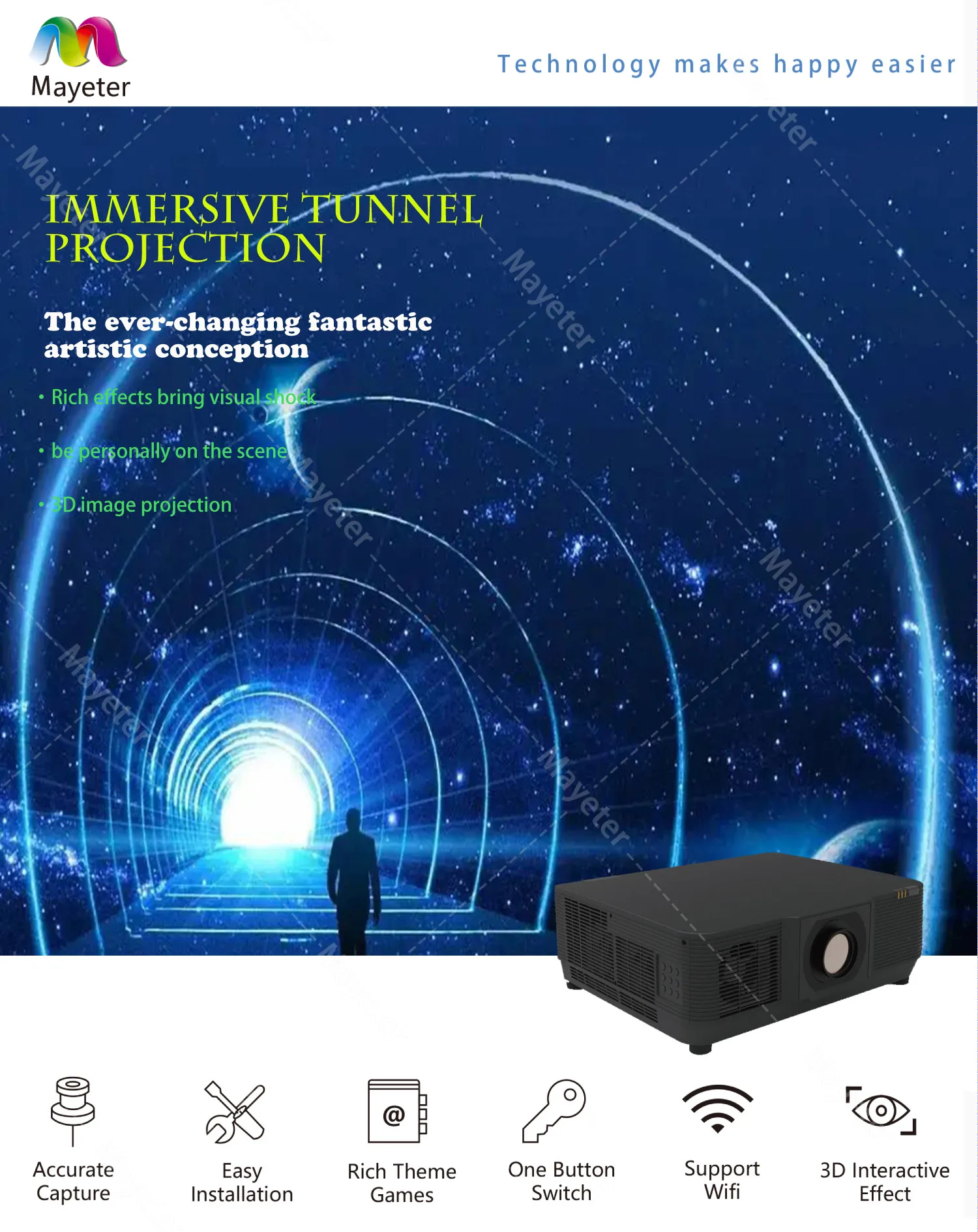 Mayeter Subway Airport Tunnels Using 3D Large Venue Indoor Wall Ceiling ...