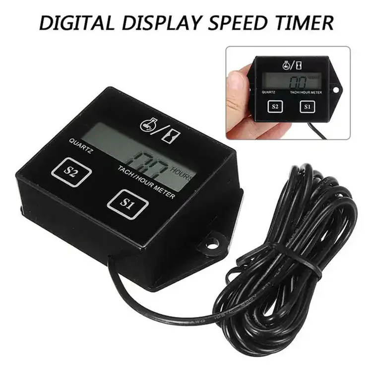 Digital Tach Hour Meter Tachometer Gauge Fit For 2 Stroke & 4 Stroke Gas Engines - Buy Ditital ...