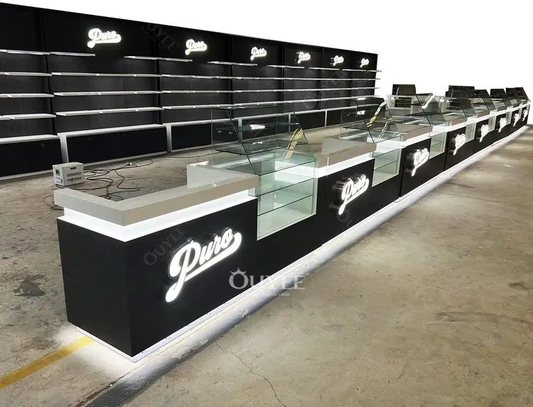 Smoke Shops Supplies Retail Cigarette Display Case Tobacco Led Light ...