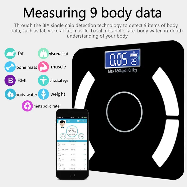 Good Price Bmi Scale Body Composition Electronic Digital Scale Smart ...