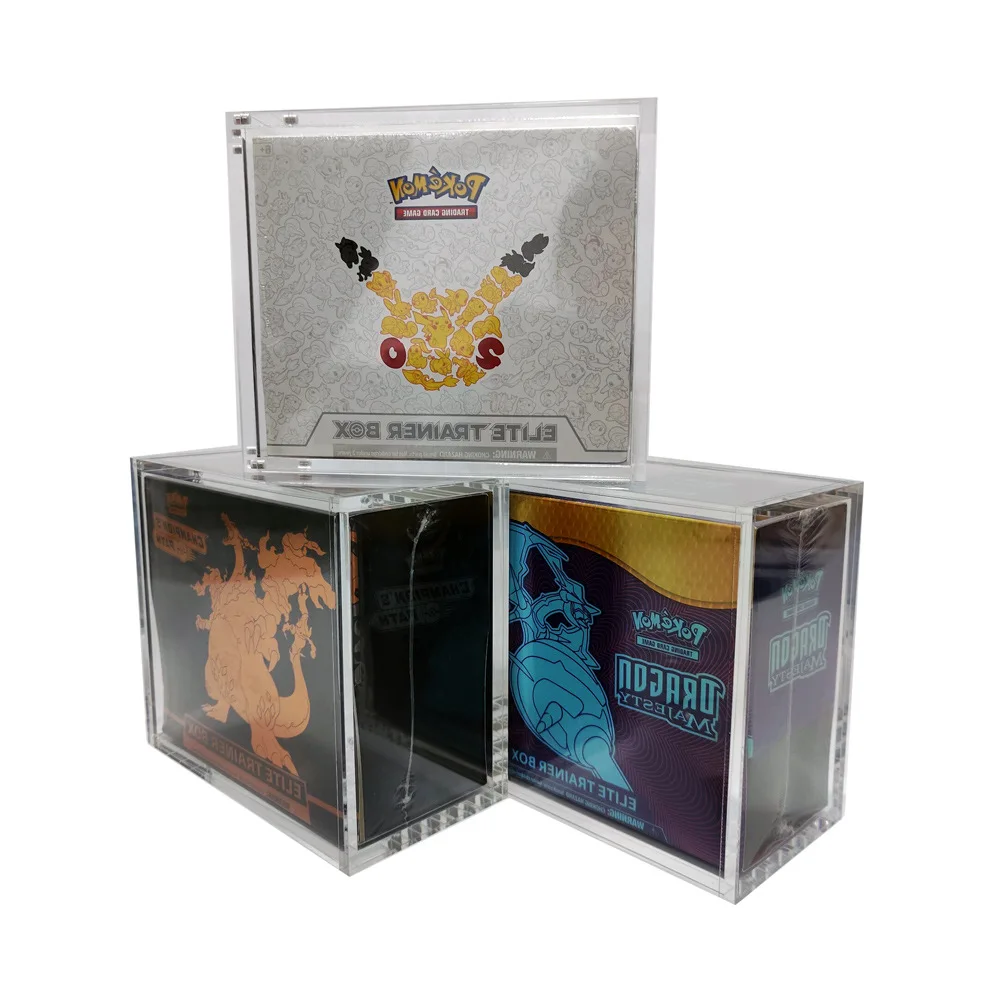 Wholesale Custom OEM Transparent Acrylic Pokemon Storage Boxes