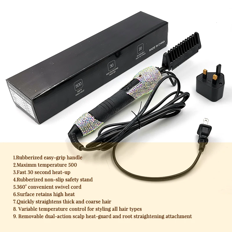Custom Logo Private Label 500F Heat Pressing Hair Straightener