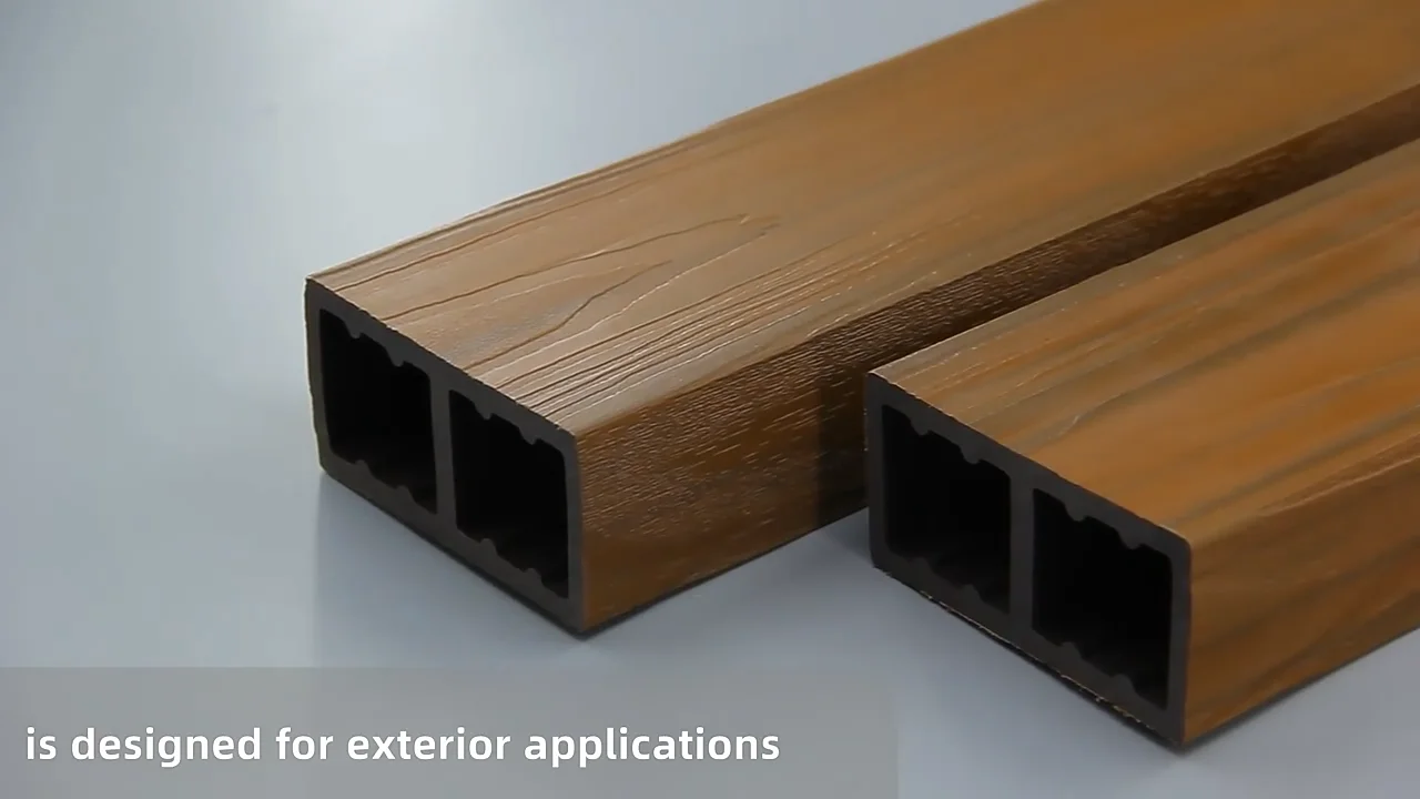 Composite Timber Tube Wpc Wood Plastic 100x50mm Outdoor Tube For Wall ...