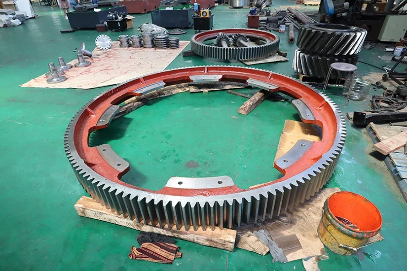 High Quality Large Ring Gear for Cement Rotary Kiln High Alloy Steel ...