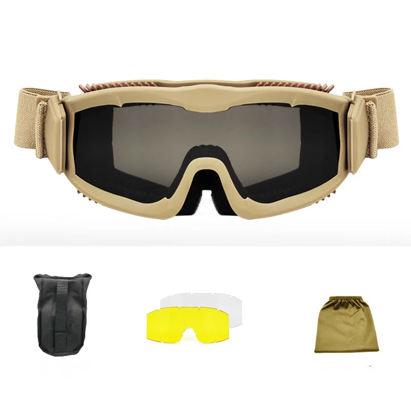 Obshorse Field Operations Safety Tactical Sunglasses With 3 Anti-fog ...