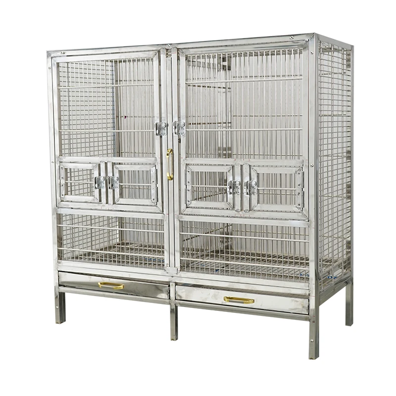 Large Parrot Cage Stainless Steel Strong Bird Breeding Flight Cage For ...