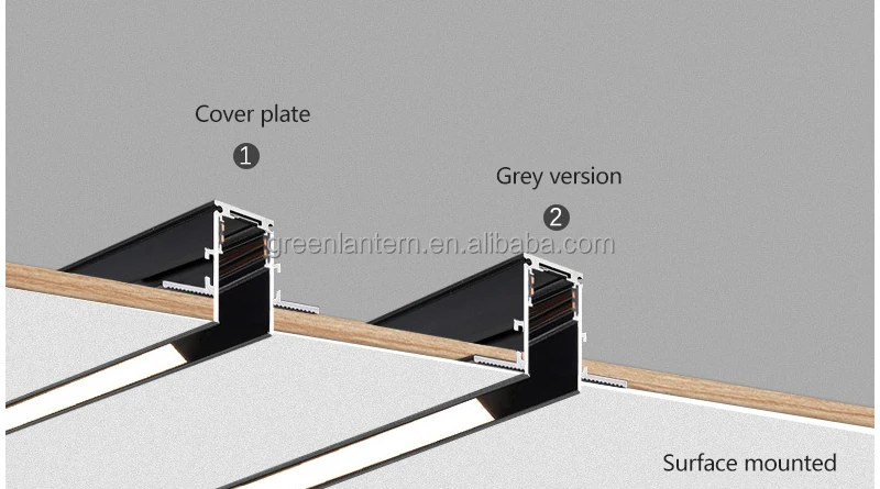 Modern Recessed Magnetic Track Light Linear Magnet Track Lighting ...