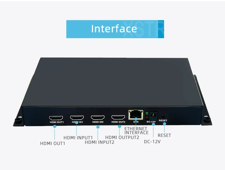 H264 H265 4k3840*2160@30fps Video Live Encoder 2 Channel Supports Srt ...