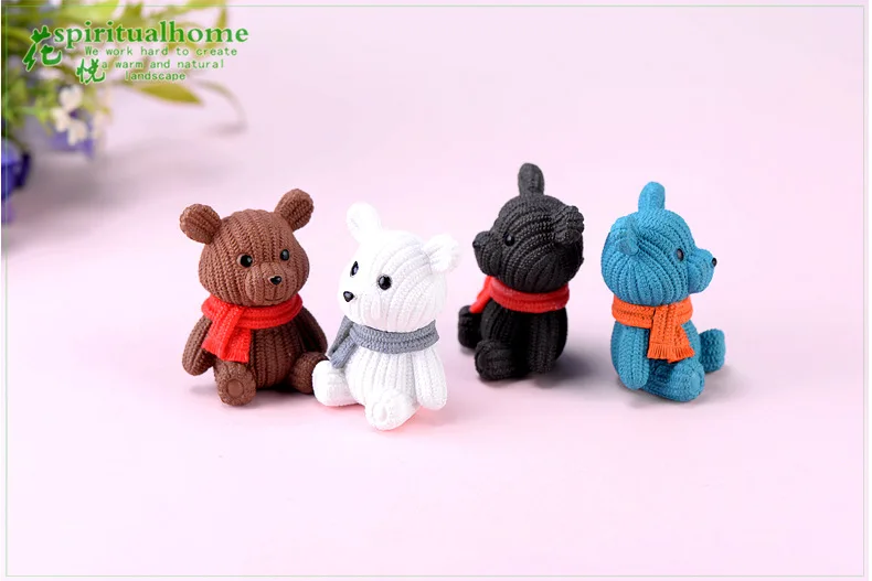 Popular Party Home Decor Accessories Cute Plastic Teddy Bear Miniature ...