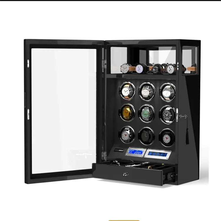 Rotating Acrylic Display case with Lock Watch Display Cabinet Smart ...