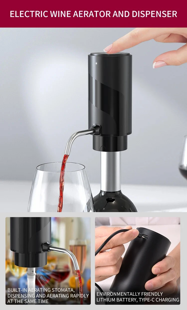 Automatic Electric 4-in-1 Wine Opener Corkscrew Set With Foil Cutter ...
